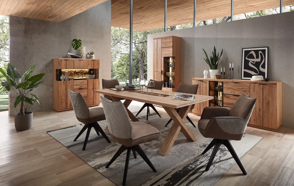 Jídelní stůl Napoli 40 200 cm z masivu dub Bianco