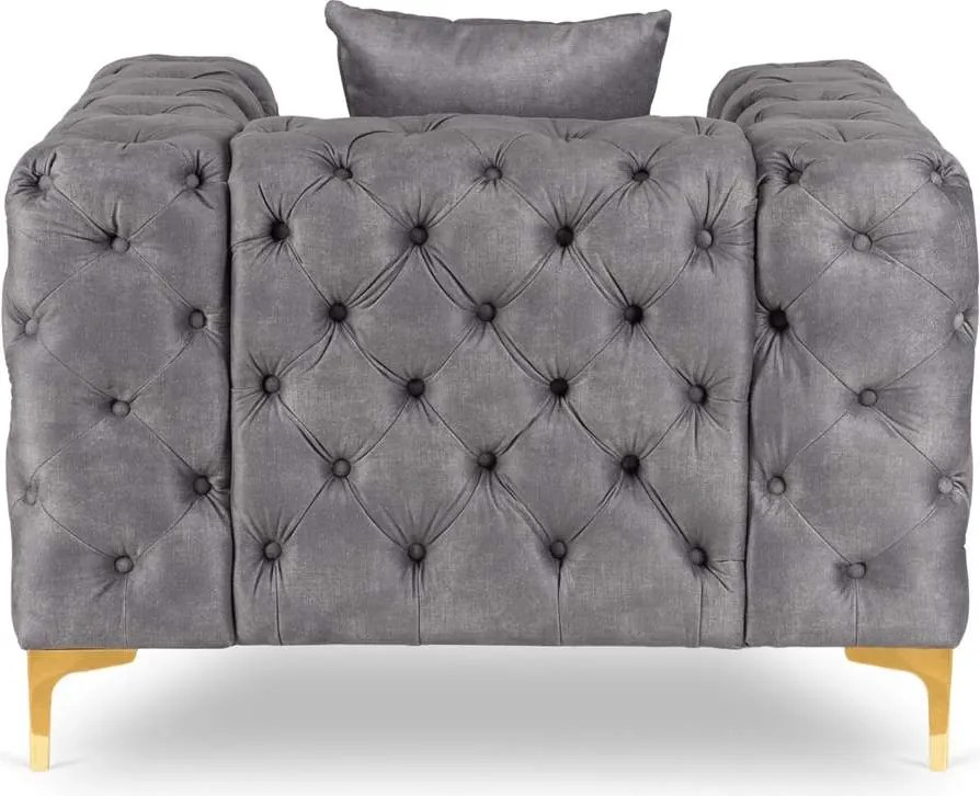 Křeslo Casur Velvet, šedá