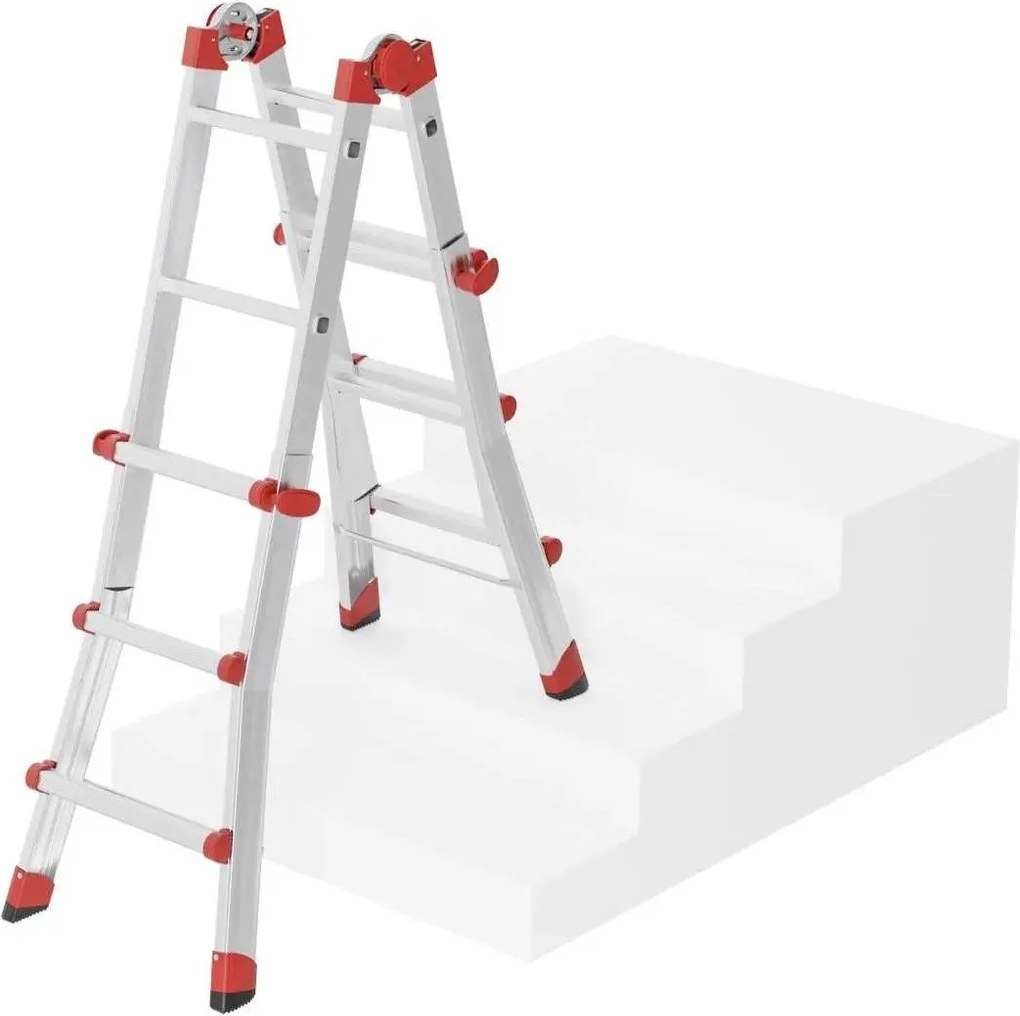 Teleskopický žebřík Hailo M80 4x3 příčky, 7512-007