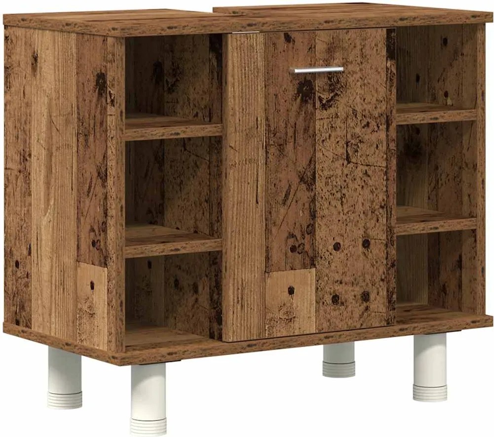 3dílná koupelnová sestava old wood kompozitní dřevo 3328567