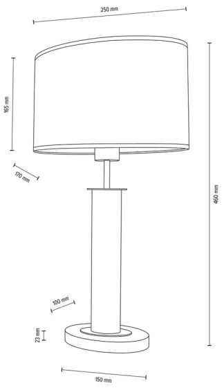 Spot-Light 7017400111557 - Stolní lampa MERCEDES 1xE27/40W/230V dub