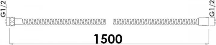 Erga Snake, hladká sprchová hadice 150 cm, Anti-Twist, stříbrná matná, ERG-YKA-BP.SNAKE-CHR