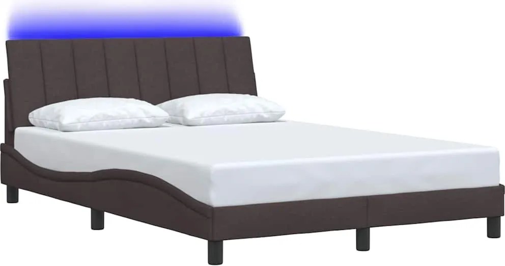 Rám postele bez matrace Hanko tmavě hnědá 120 x 200 cm textil 3310450