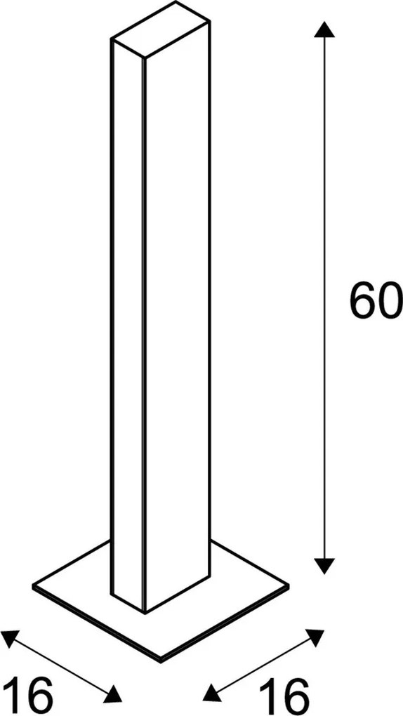 LA 232185 H-POL svítidlo venkovní 2x15W 3000K antracit 60cm - BIG WHITE (SLV)