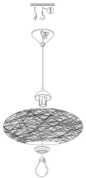 Eglo 93373 - Závěsné svítidlo CAMPILO 1xE27/60W/230V