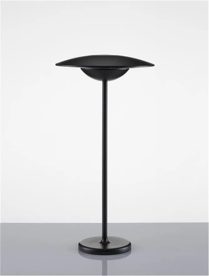NV 9492441 Venkovní stolní lampa FABIO černý litý hliník a matný akryl LED 2W 3000K 5V DC 83st. IP54 vypínač na těle / USB kabel - NOVA LUCE