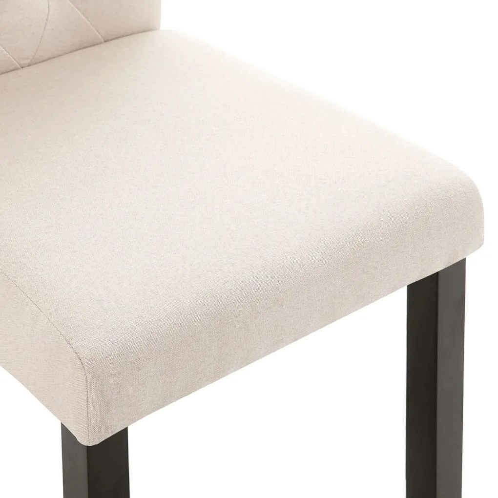 Jídelní židle 6 ks krémové textil,  276968