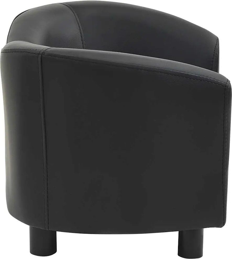 Pohovka pro psy černá 67 x 41 x 39 cm umělá kůže 170946