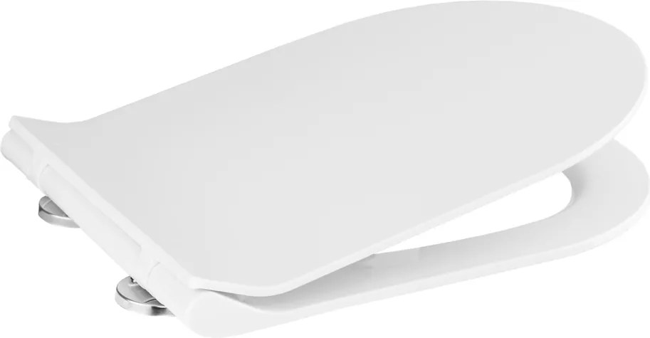 Gamma D8, WC sedátko 470x365 mm, polypropylen, SoftClose, EasyClean, bílá lesklá, GMA-D8