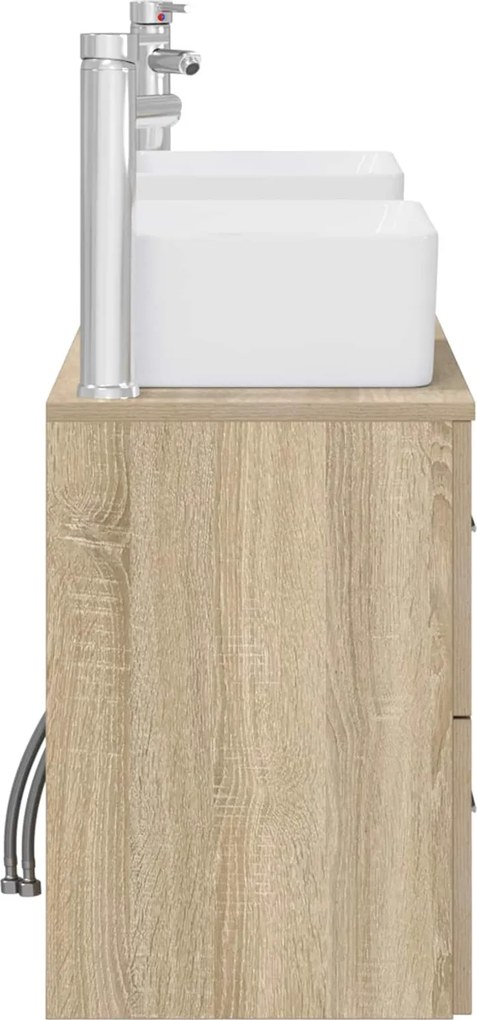 Sada koupelnových skříněk 3 ks Dub sonoma 53 x 34,5 x 63 cm 3405853
