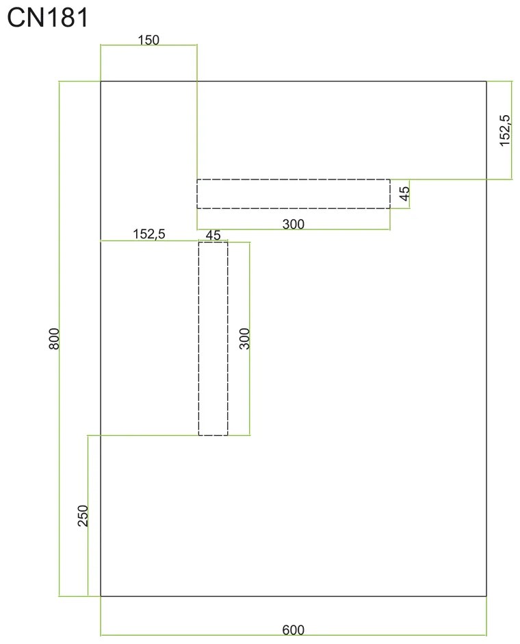 Mereo Mereo, Zrcadlo hranaté 60x80 cm, CN181