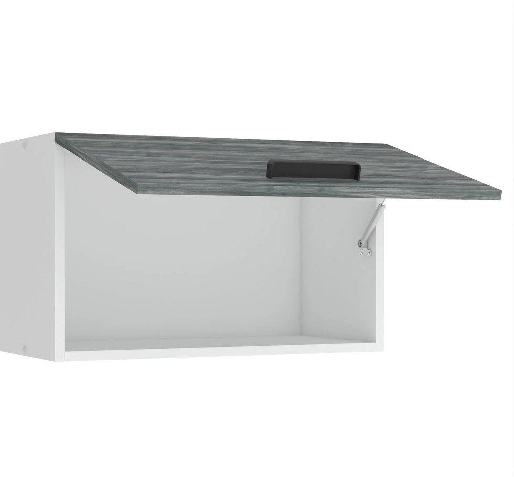 Kuchyňská skříňka Belini Premium Full Version nad digestoř 60 cm šedý antracit Glamour Wood  TOR SGP60/0/WT/GW/0/B1/PP