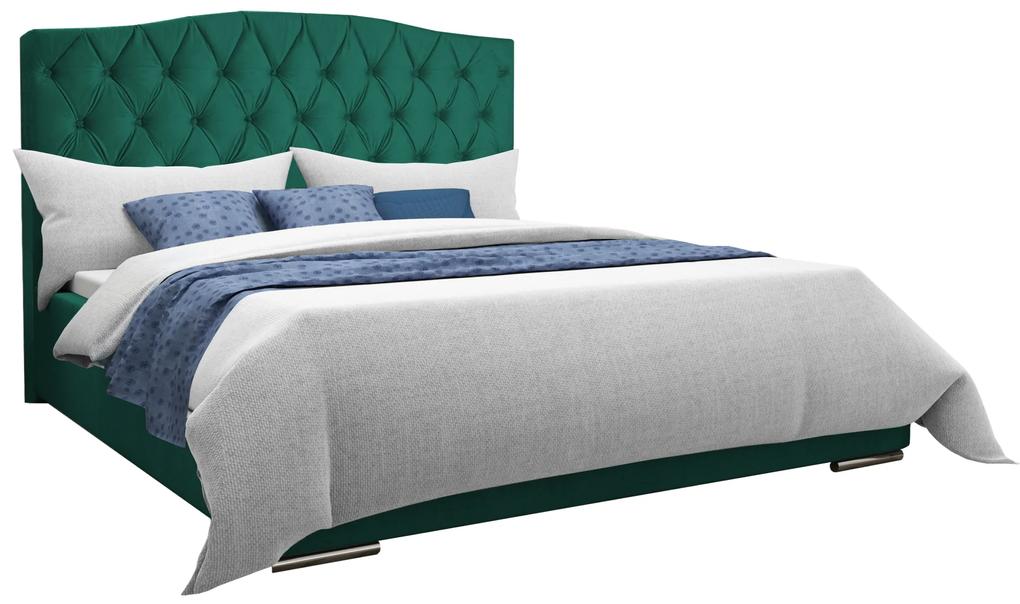 Eka Čalouněná postel Valentyn - Fresh 160x200 cm Barva látky - Fresh: Modrá (11), Úložný prostor: Bez úložného prostoru