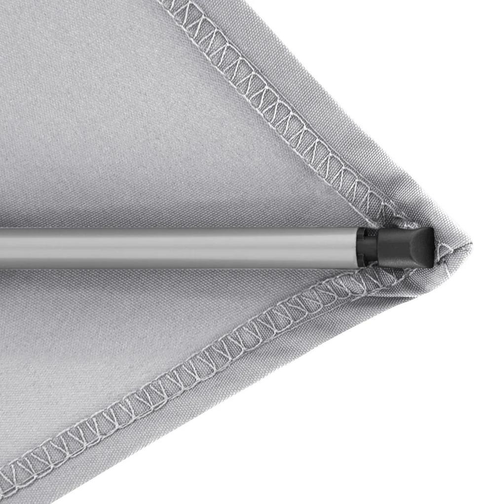 KNIRPS Silver 230 x 150 cm - prémiový zahradní slunečník se středovou tyčí světle šedá