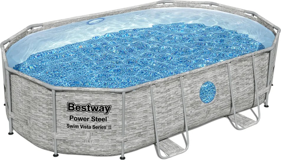 Stojan na bazén Bestway 488x305x107 11in1 kámen 56946