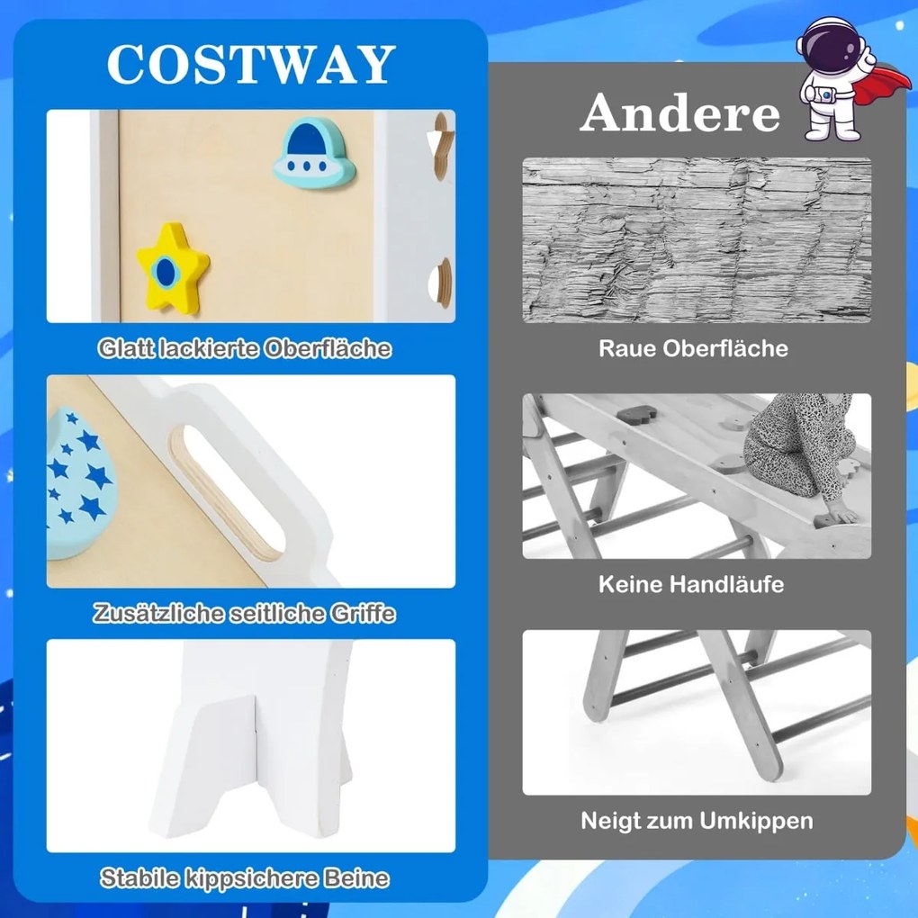 Costway 9 v 1 Montessori prolézačka sada s lezeckým obloukem