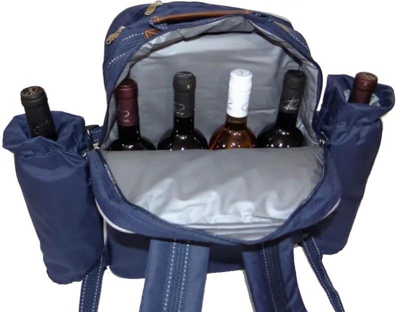 Piknikový batoh pro 4 osoby - modrý