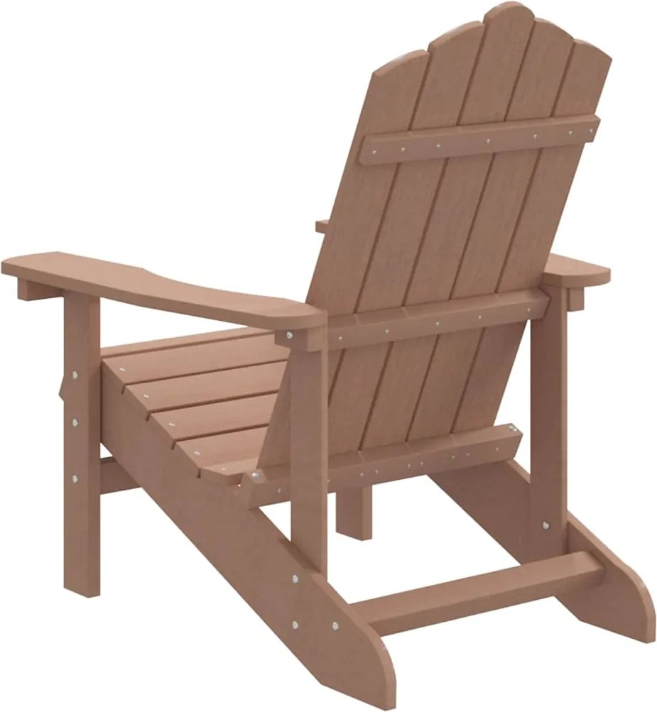 Zahradní křeslo Adirondack HDPE hnědé 318639