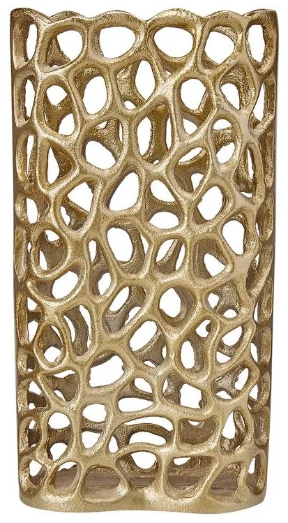 Dekorativní kovová váza zlatá SANCHI Beliani