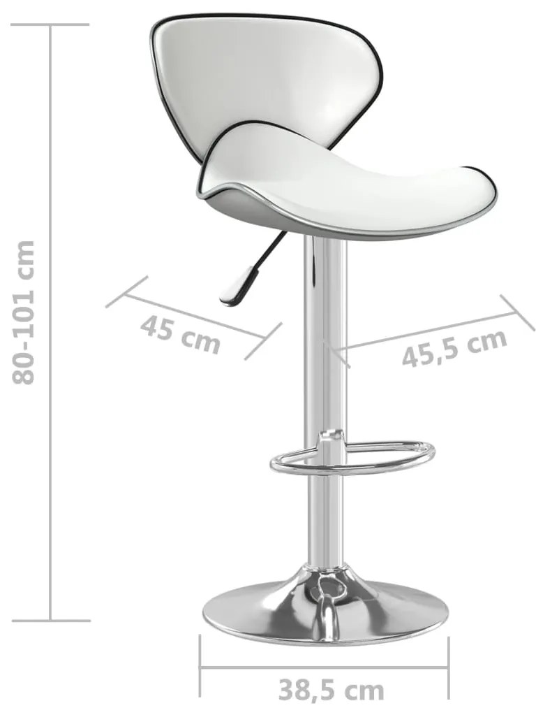 vidaXL Marketos Barová stolička bílá umělá kůže