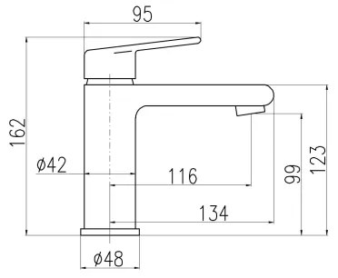 RAV Slezák CO128.0 - Umyvadlová baterie COLORADO 16,2 cm lesklý chrom