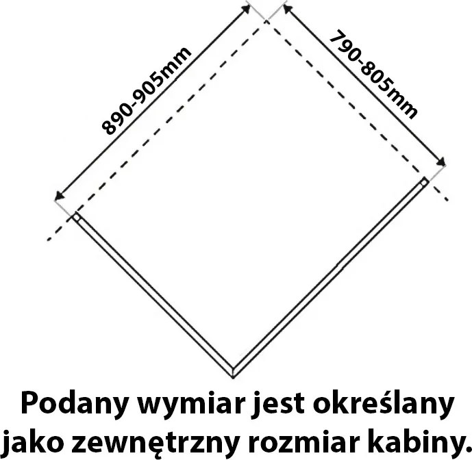 BPS-koupelny Obdélníkový sprchový kout HYD-OK12A 90x80 chrom/transparent + vanička HYD-OSV-SXL03B černá