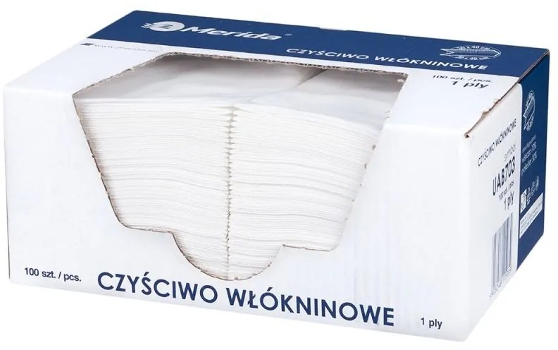 Čistivo z netkané textilie 100 ks, bílá