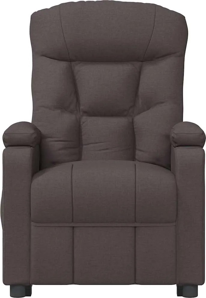 Elektrické polohovací křeslo tmavě hnědé textil 3098820