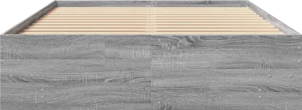 Rám postele šedý sonoma 120 x 190 cm kompozitní dřevo 3295700