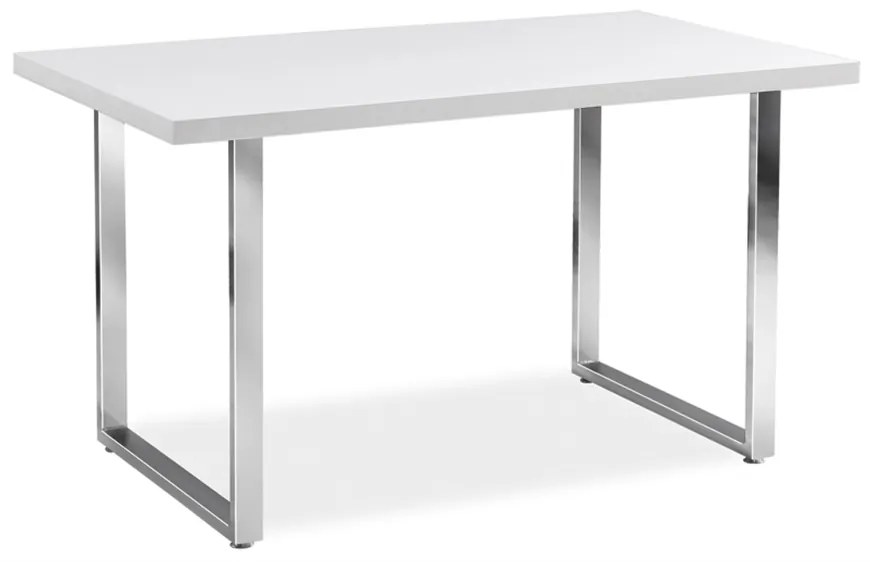 MAXIVA Jídelní stůl - RING, 130x80, bílá/chrom