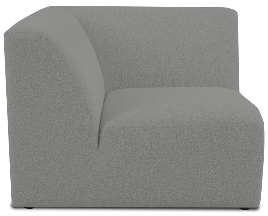 Šedý modul pohovky z textilie bouclé (variabilní) Roxy – Scandic