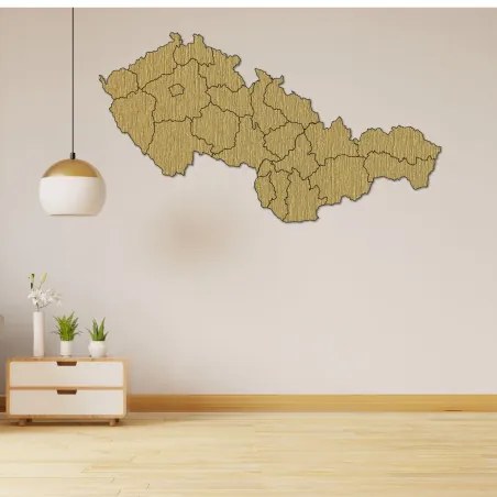 Velká dřevěná mapa Slovenska a České republiky | SENTOP M011