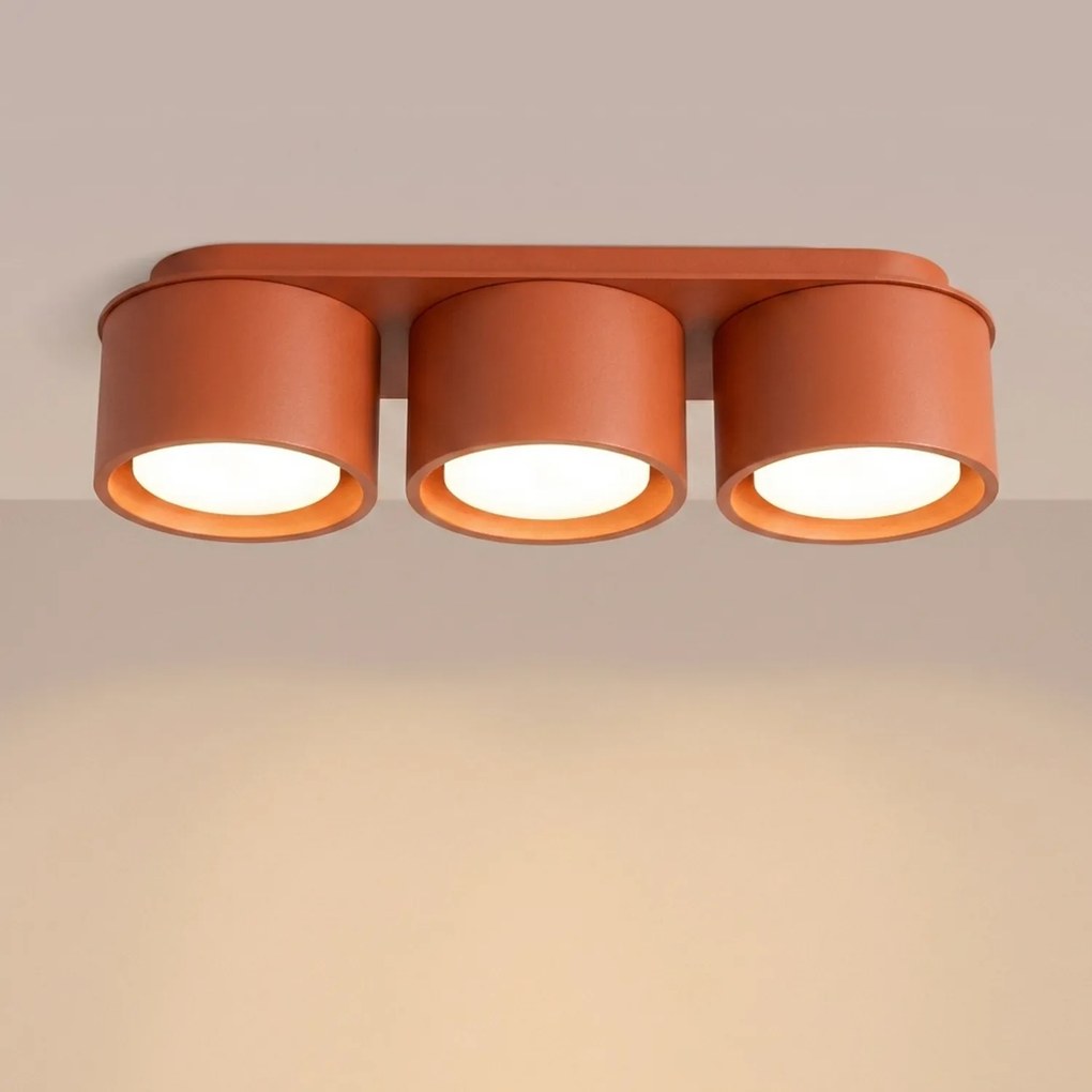 Sollux Lighting Stropní svítidlo MODO 3 okrově červené GX53