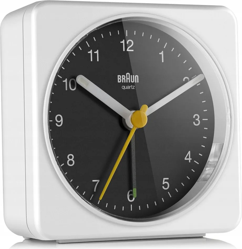 Klasický Budík Braun BC03WB Alarm Zdřímnutí Podsvěcení