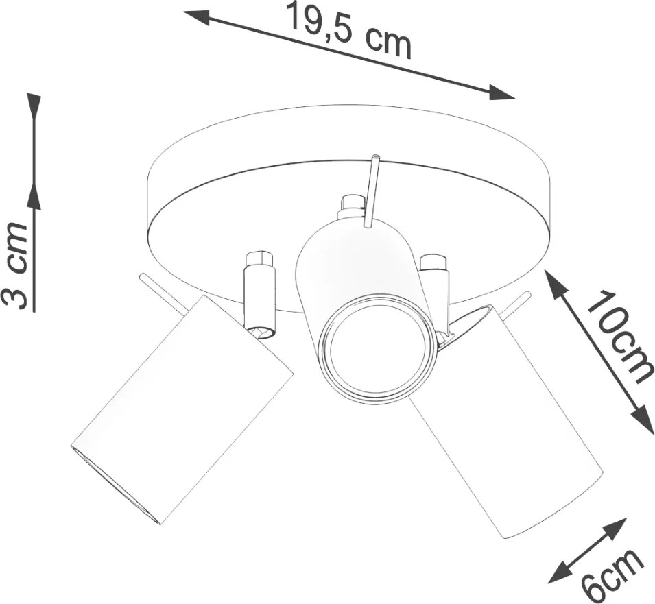 Sollux Lighting Stropní svítidlo RING 3P olivově zelené