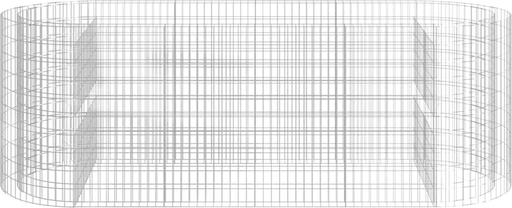 Gabionový vyvýšený záhon pozinkované železo 300 x 100 x 100 cm 152046