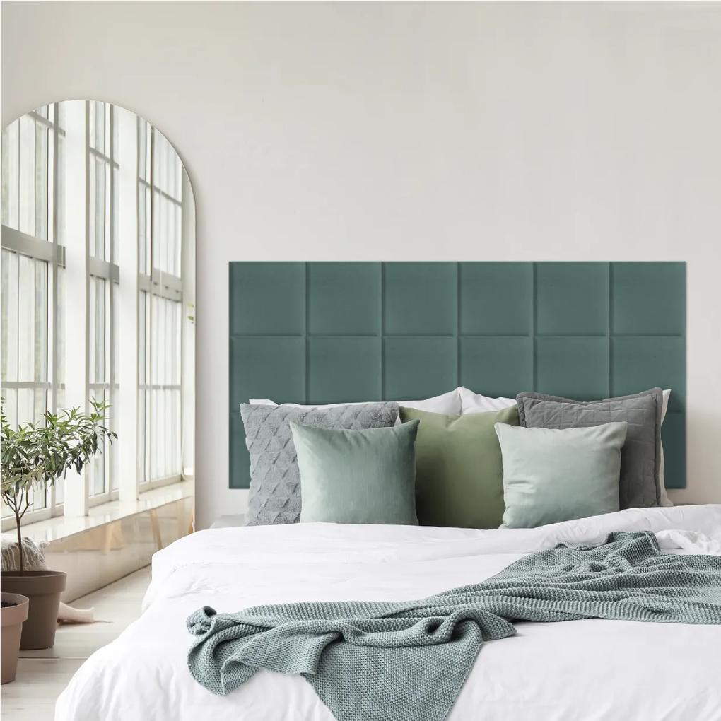 Čalouněný panel - Čtverec - 30x30cm Barva: Lahvově zelená