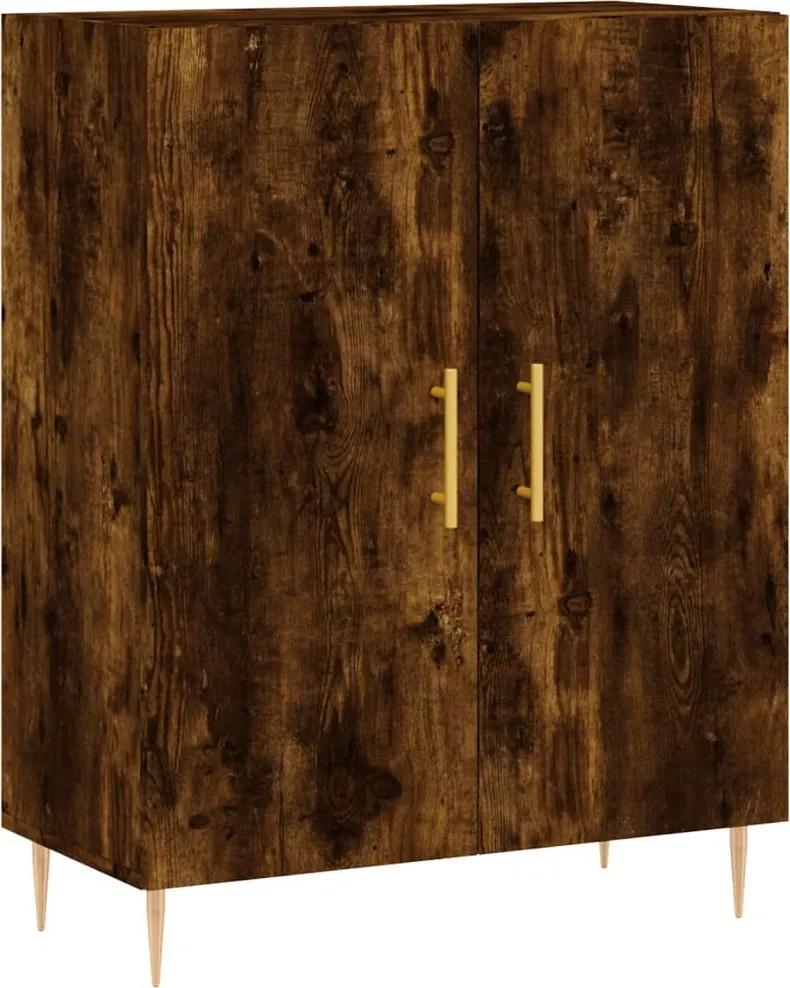 vidaXL Skříň highboard 69,5 x 34 x 180 cm kompozitní dřevo [3199548] Barva: kouřový dub
