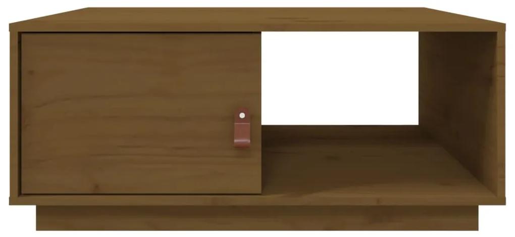 Konferenční stolek medově hnědý 80x50x35,5 cm masivní borovice - Default Title