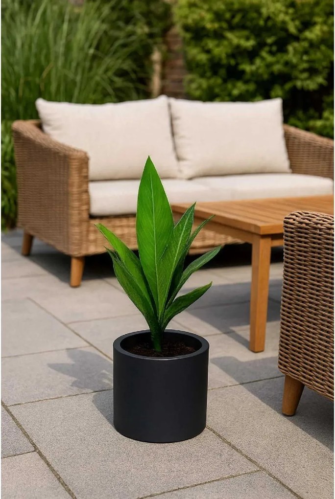 Květináč NEW RONDO, sklolaminát, Ø 29 cm, antracit