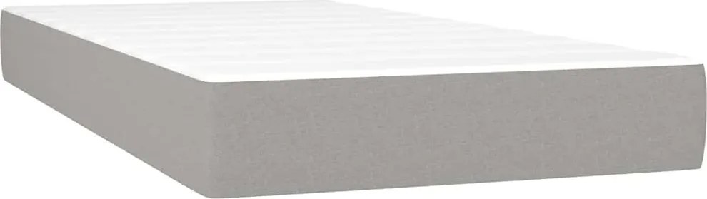 Box spring postel s matrací světle šedá 80 x 200 cm textil 3140009