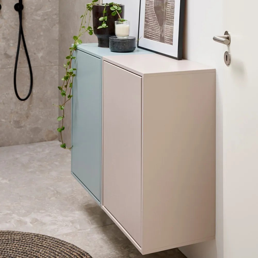 Šedomodrý nástěnný koš na prádlo Laundry Box – ReCollector