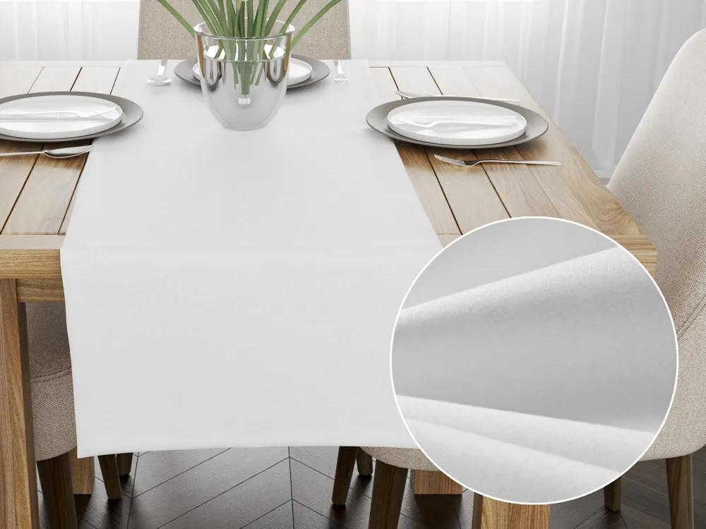 Biante Bavlněný běhoun na stůl Moni MO-039 Bílý 45x140 cm