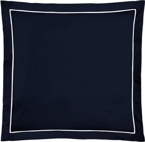 Christian Fischbacher Povlečení na polštář Satin Balance Navy 40 x 60 cm hotelový uzávěr / kapsa