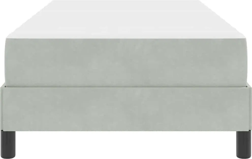 Postel s boxspringem s matrací Světle šedá 90 x 200 cm textil 3398665