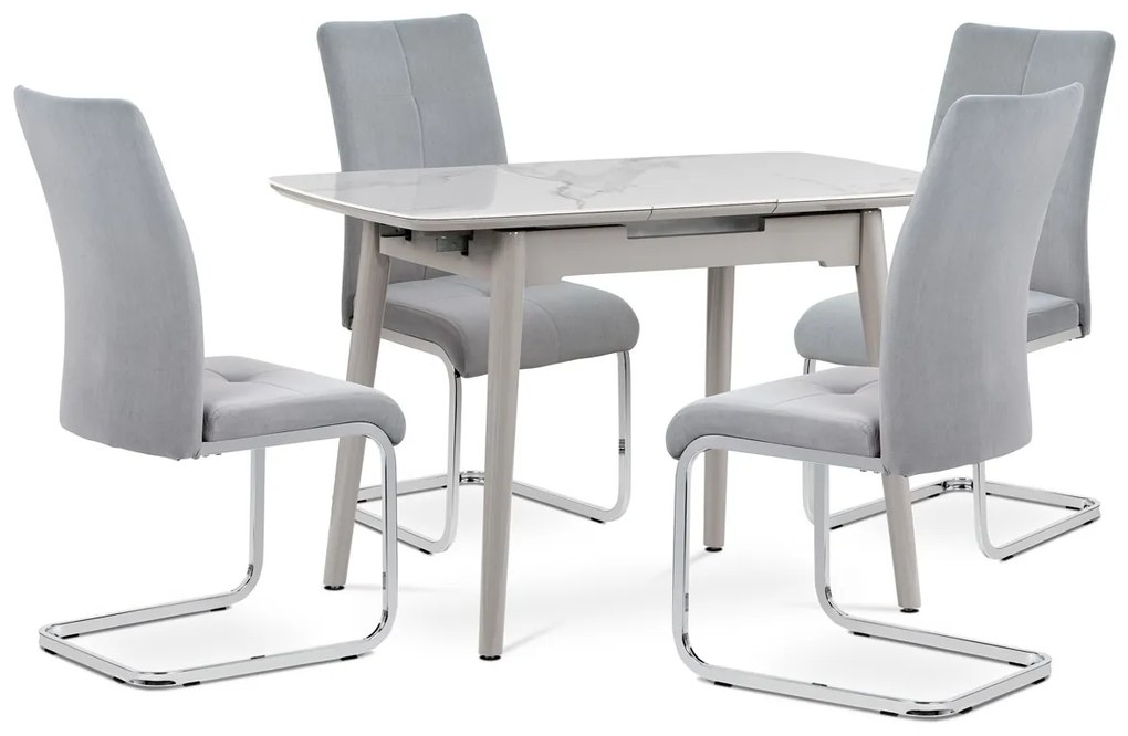Jídelní stůl 90+25x70 cm AUTRONIC HT-400M WT bílá
