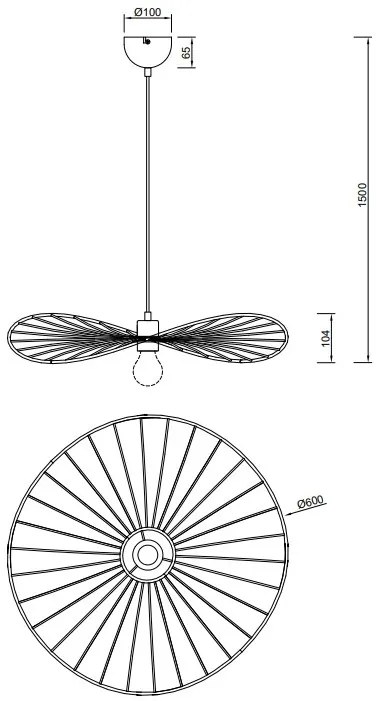 Lustr Chapeau, černý