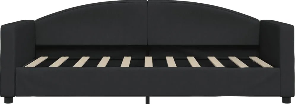 Válenda s přistýlkou černá 90 x 190 cm textil 3197200