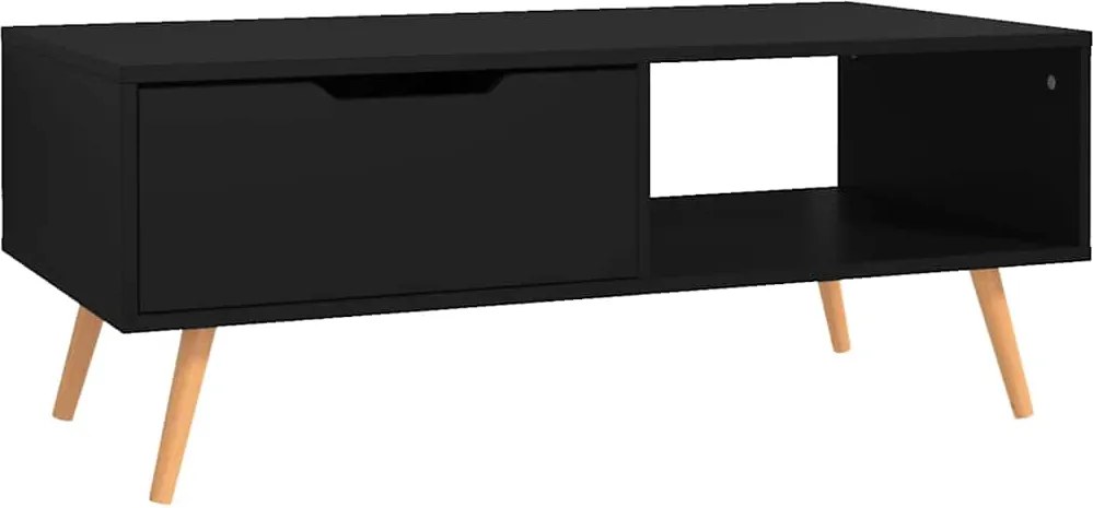 Konferenční stolek černý 100 x 49,5 x 43 cm kompozitní dřevo 326787