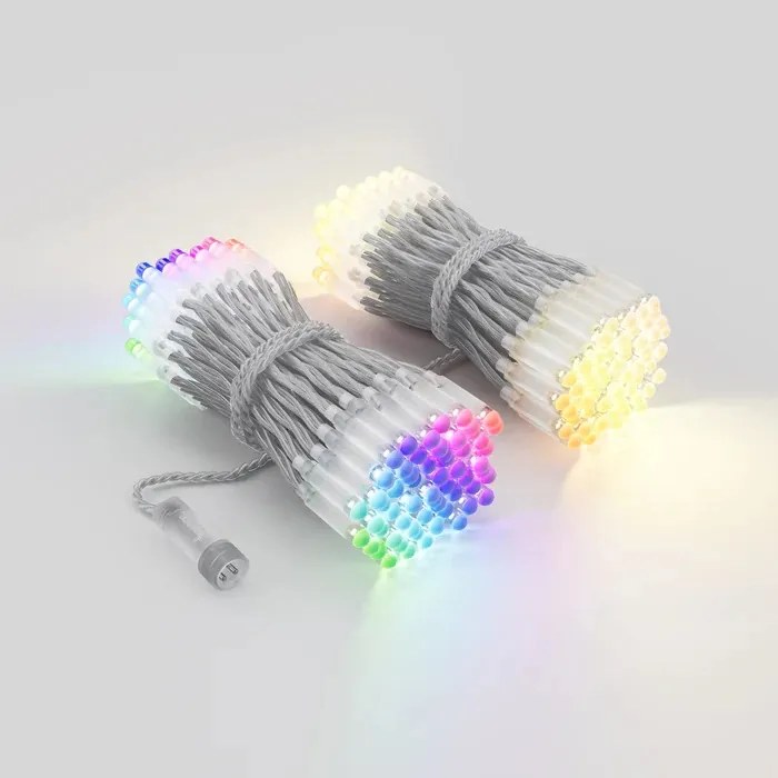 Twinkly světýlka DUAL řetěz PRO, transparentní, 2× 125 LED RGB, 2× 12,5 m